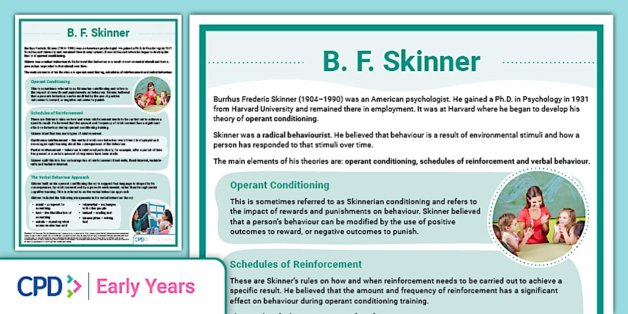 B. F. Skinner | Poster (teacher made) - Twinkl
