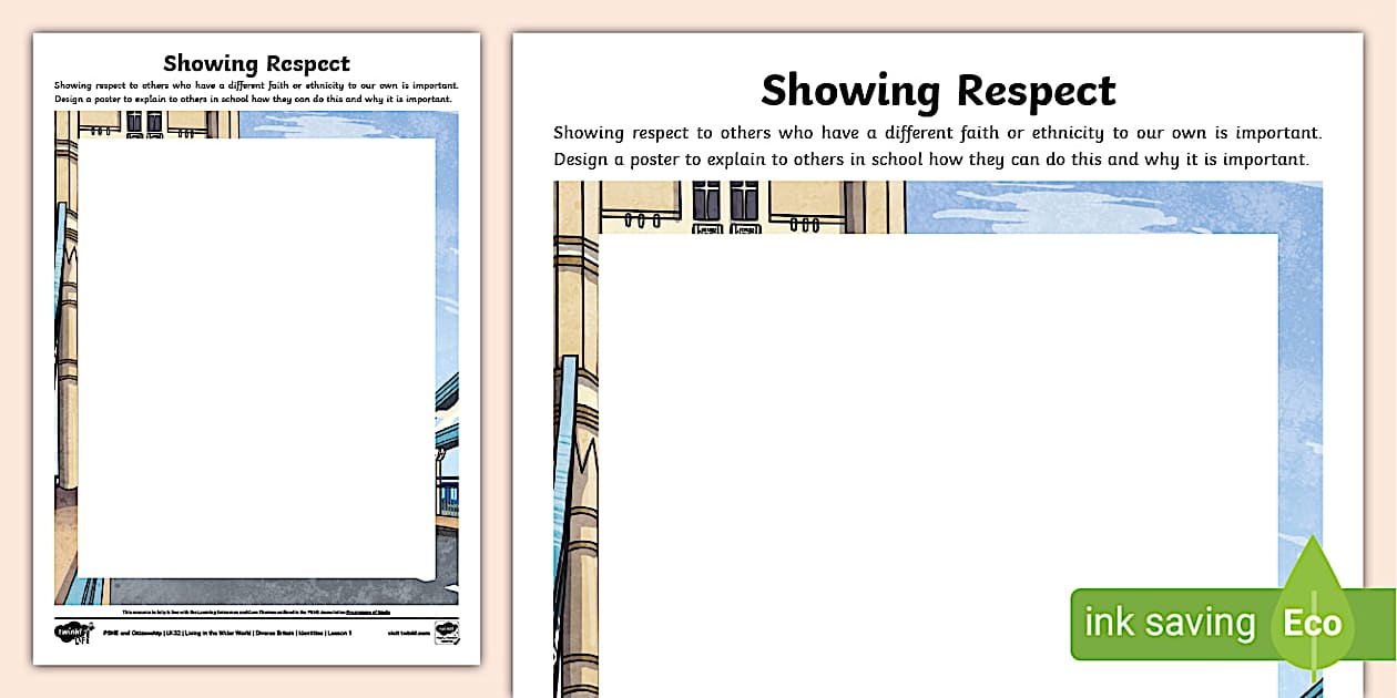 KS2 Showing Respect Activity Sheet (teacher made) - Twinkl