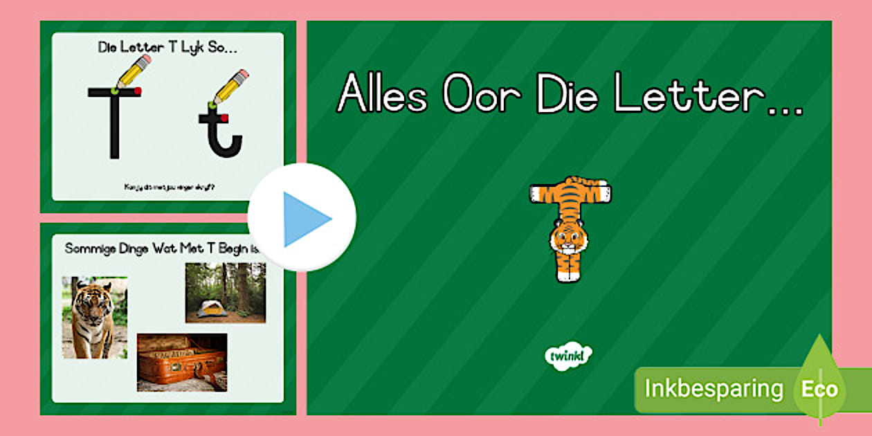 Alles Oor Die Letter T Powerpoint - Twinkl