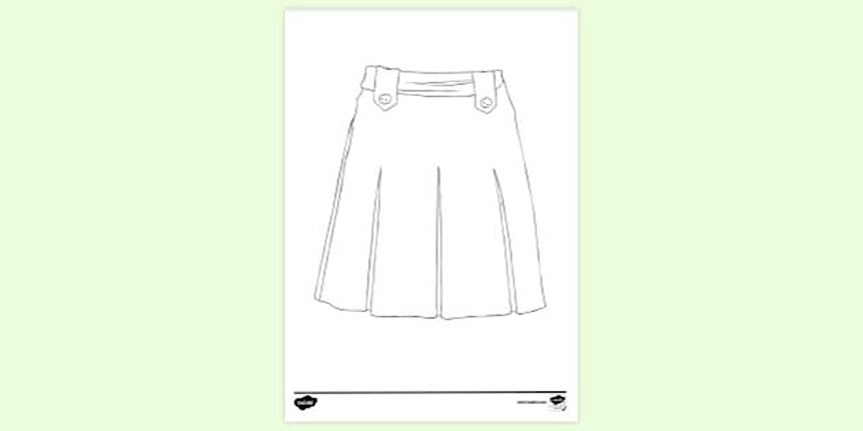 Skirt Colouring Sheet | Colouring Sheets (Teacher-Made)