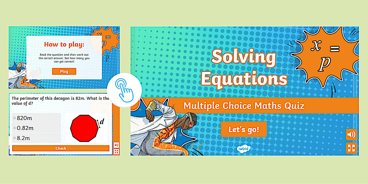 👉 Algebra: Solving Equations Maths Quiz - KS2 Revision