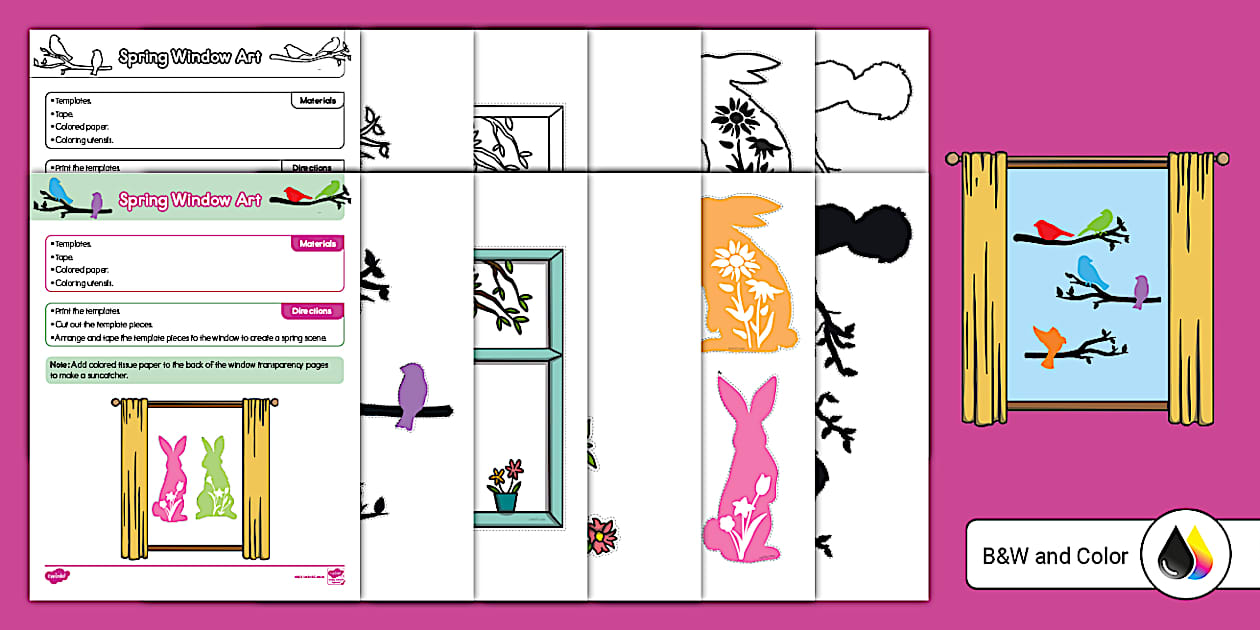 Spring Window Craft | Art Teaching Resource | Twinkl USA
