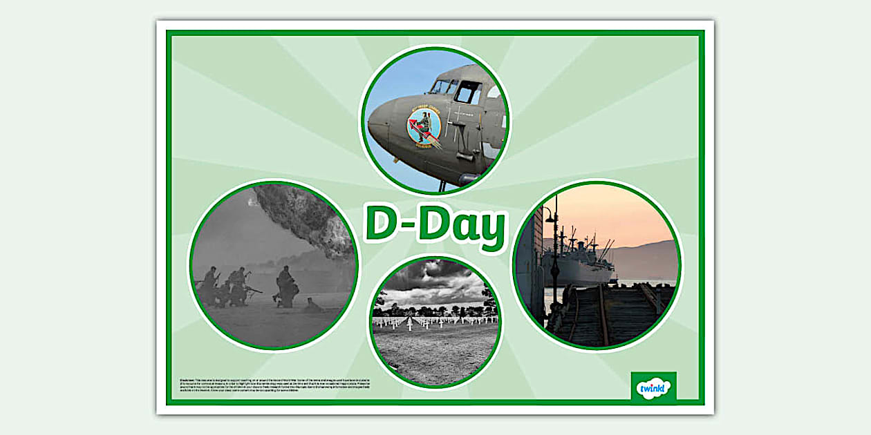 D-Day Photo Display Poster (Teacher-Made) - Twinkl