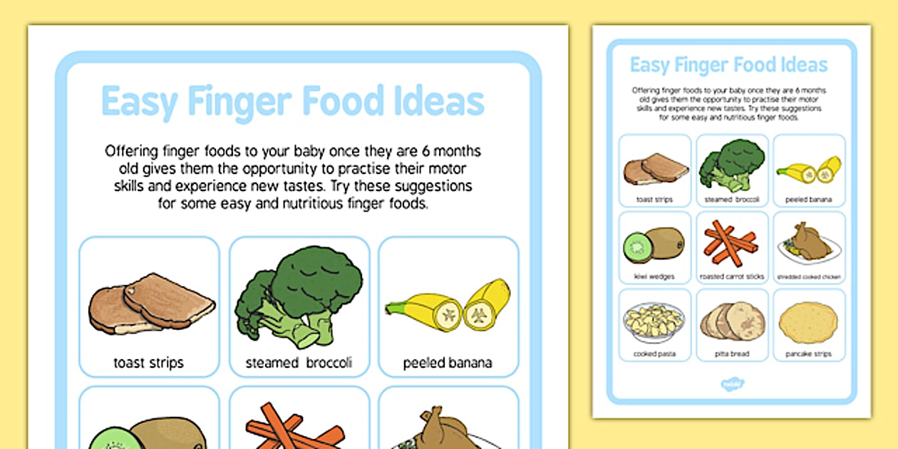 Easy Finger Food Ideas for Babies (l'enseignant a fait)