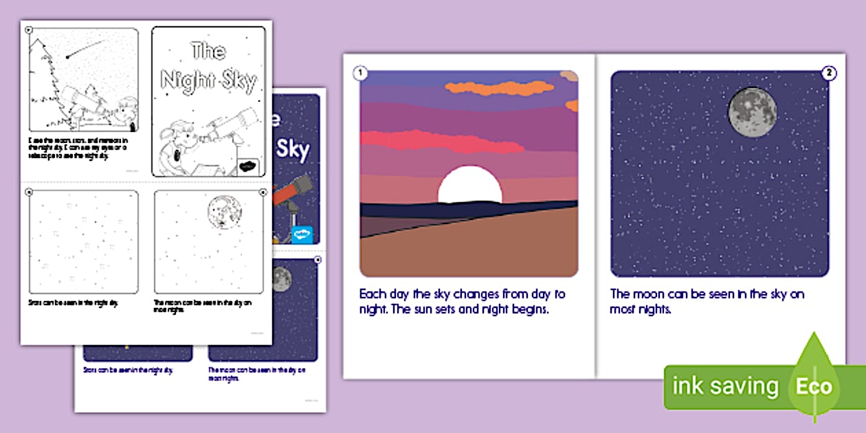 The Night Sky Emergent Reader | Kindergarten | Twinkl USA