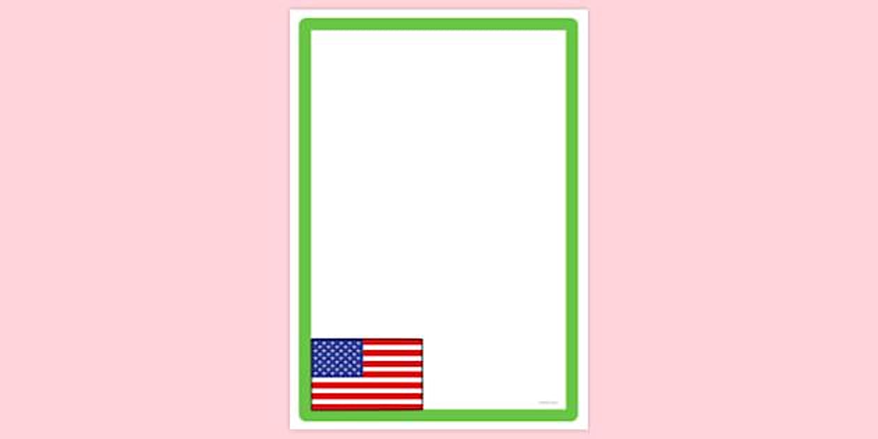 American Flag Page Border | Page Borders | Twinkl Resources