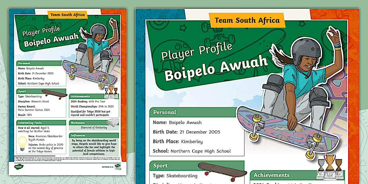 PSG24: Player Profile: Fact File: Boipelo Awuah - Twinkl