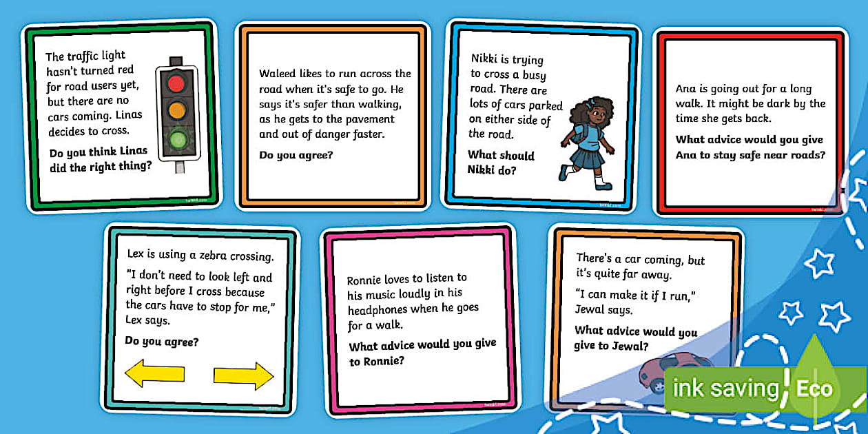 Road Safety Conversation Cards (Ages 5 - 7) (teacher made)