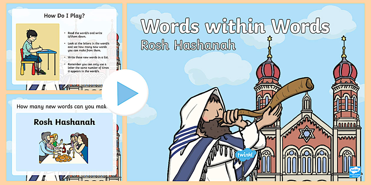 KS1 Rosh Hashanah Words within Words Game PowerPoint