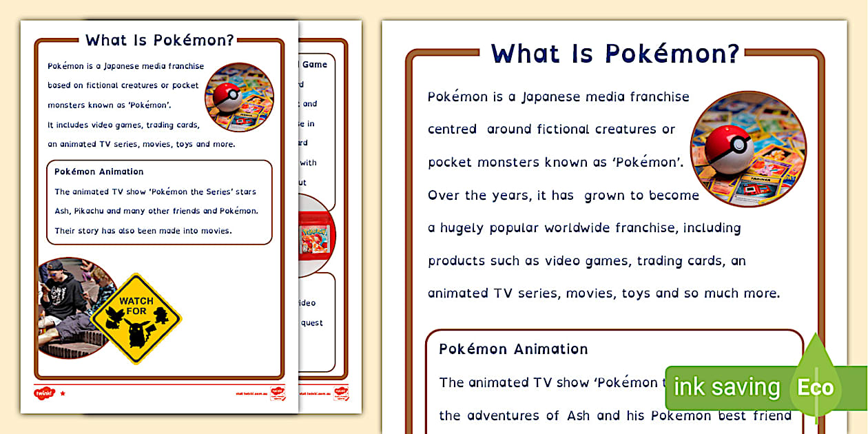 Dyslexia-Friendly Pokémon Reading Comprehension - Twinkl