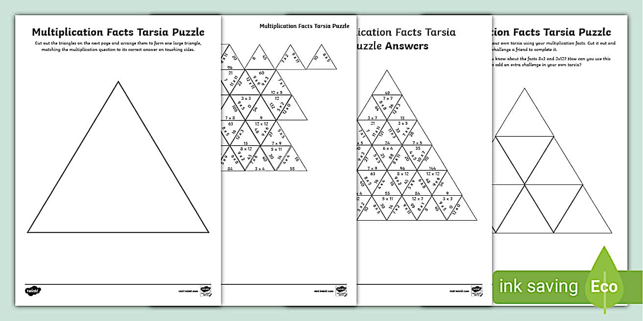 Multiplication Facts Tarsia - Twinkl