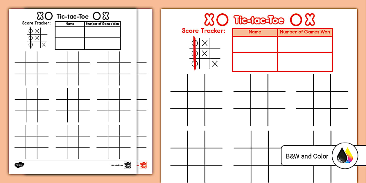 Tic-tac-Toe Printable Board (teacher made) - Twinkl