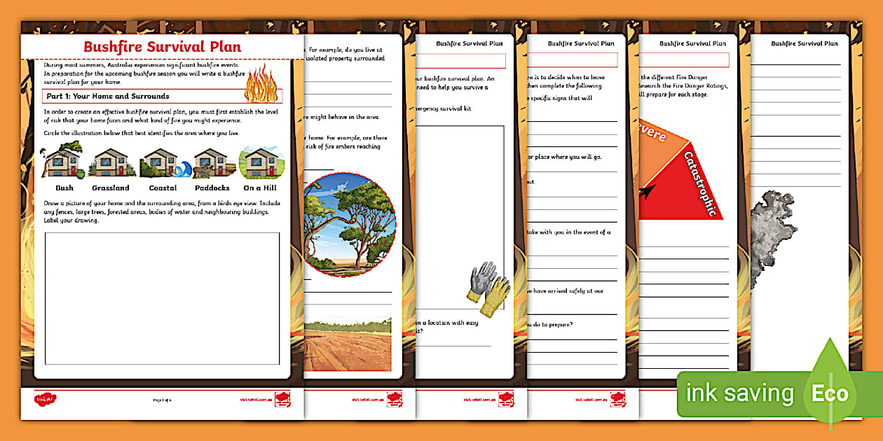 Bushfire Survival Plan Assessment Task - Primary Resources