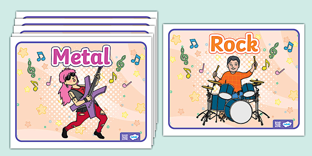 Pósters: Géneros musicales (teacher made) - Twinkl