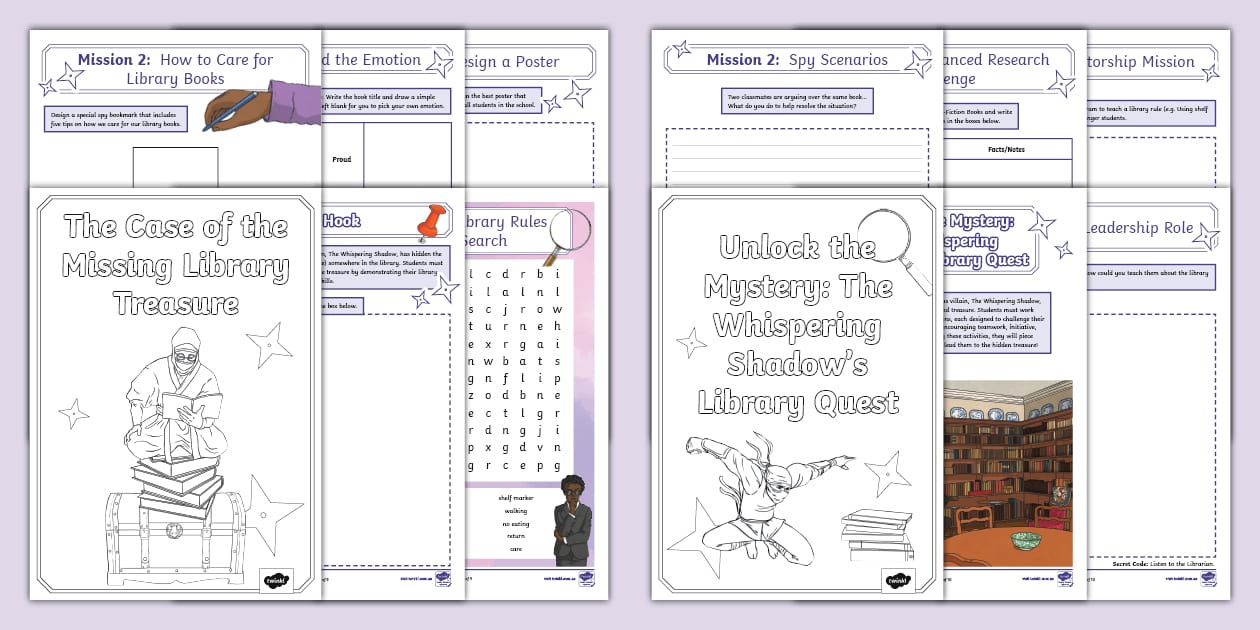 Library Activity Booklets Year 3 - 6 (Teacher-Made) - Twinkl