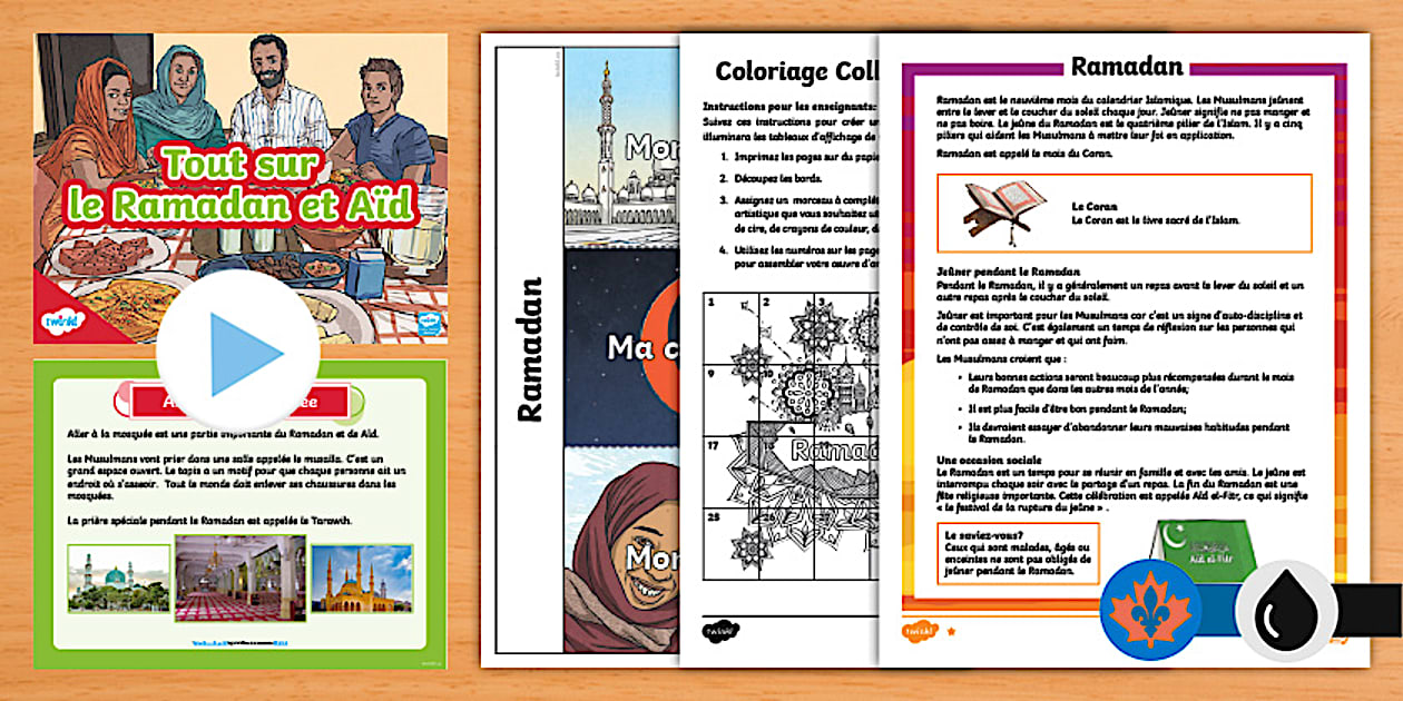 Ramadan Intermediate Activity Pack French (teacher made)