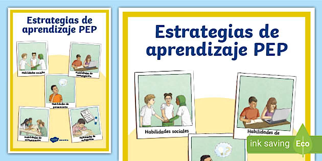 Póster: Estrategias de aprendizaje - PEP (PYP) - Twinkl