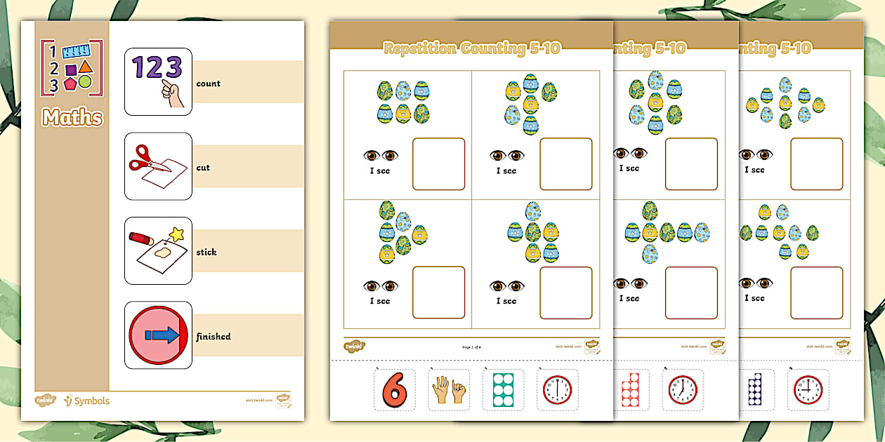 SEND Easter Repetition Counting 5-10 (teacher made) - Twinkl