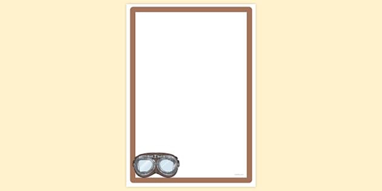 Simple Blank Aviator Goggles Page Border | Twinkl - Twinkl