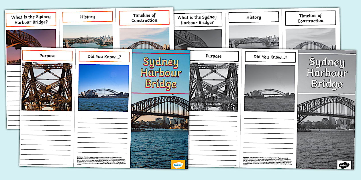 Sydney Harbour Bridge Leaflet Template - Twinkl