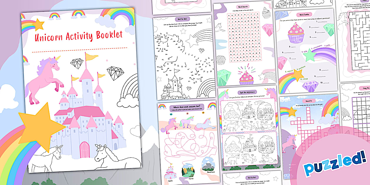 Unicorns Activity Booklet | Twinkl Puzzled - Twinkl