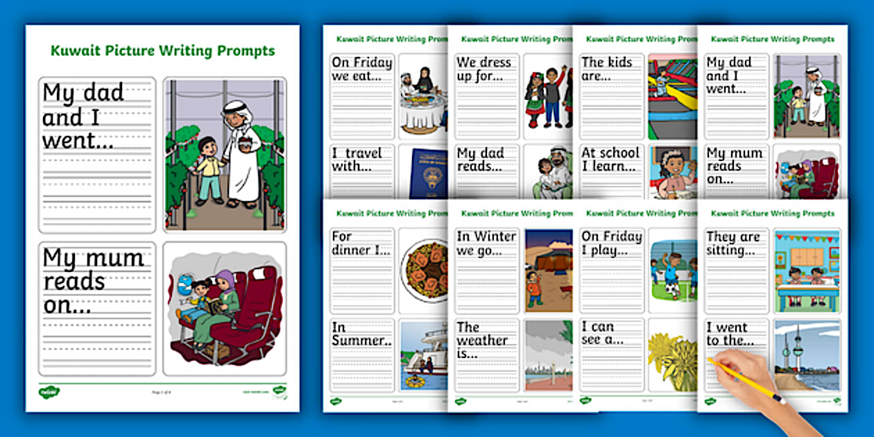 Kuwait Sentence Writing Prompt Pictures (Teacher-Made)