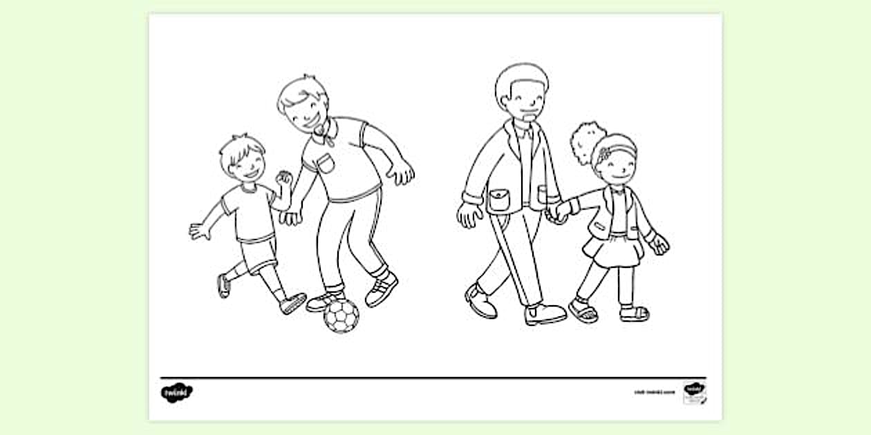Fathers' Day Colouring | Colouring Sheets - Twinkl
