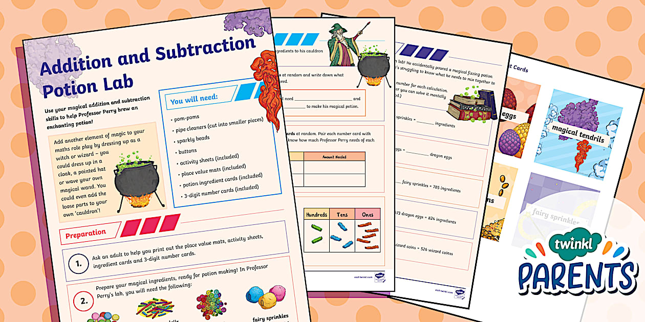 Year 3 Level Addition & Subtraction Potion Lab
