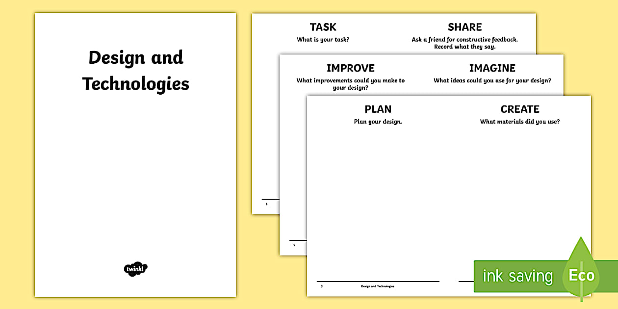 Cursive Design Process Planning Booklet - Twinkl