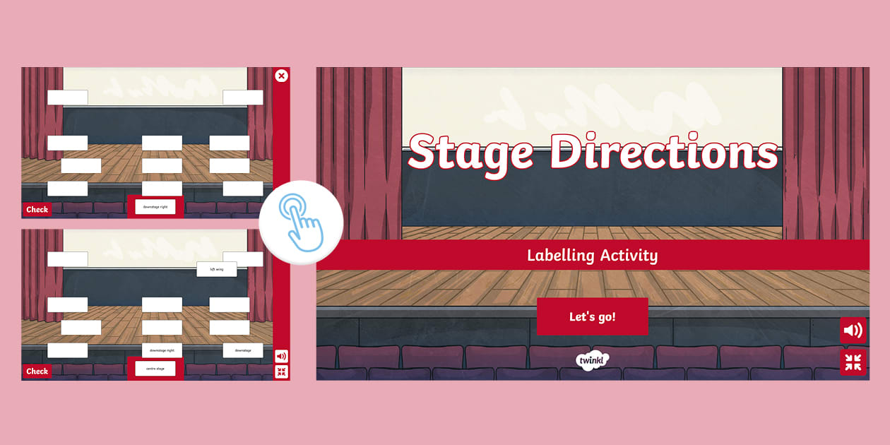 Stage Directions Interactive Labelling Activity - Twinkl
