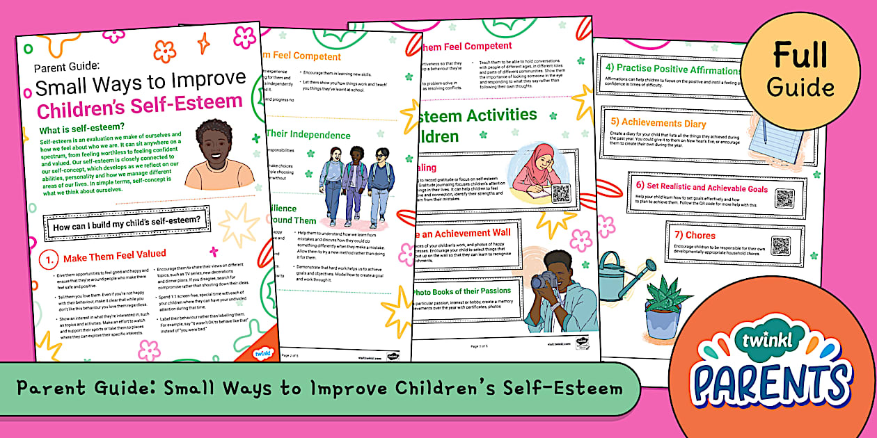 Parent Guide: Small Ways to Improve Children's Self-Esteem