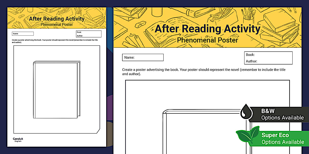 'Phenomenal Poster' After Reading Activity (Teacher-Made)