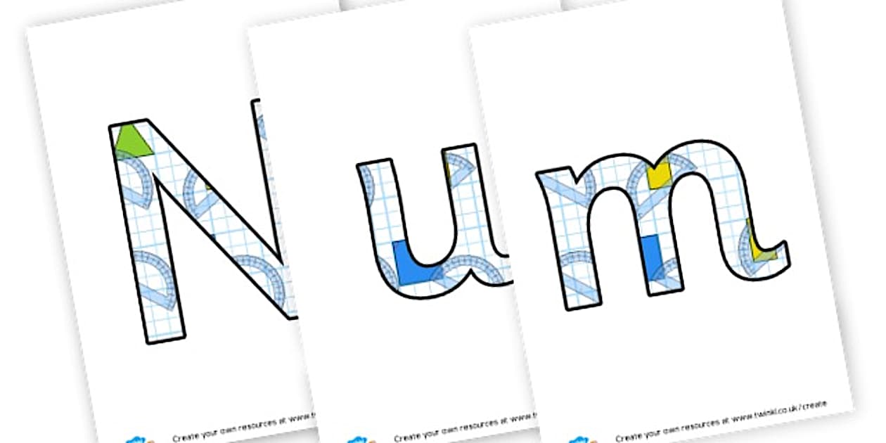 Numeracy Objectives - display lettering (teacher made)