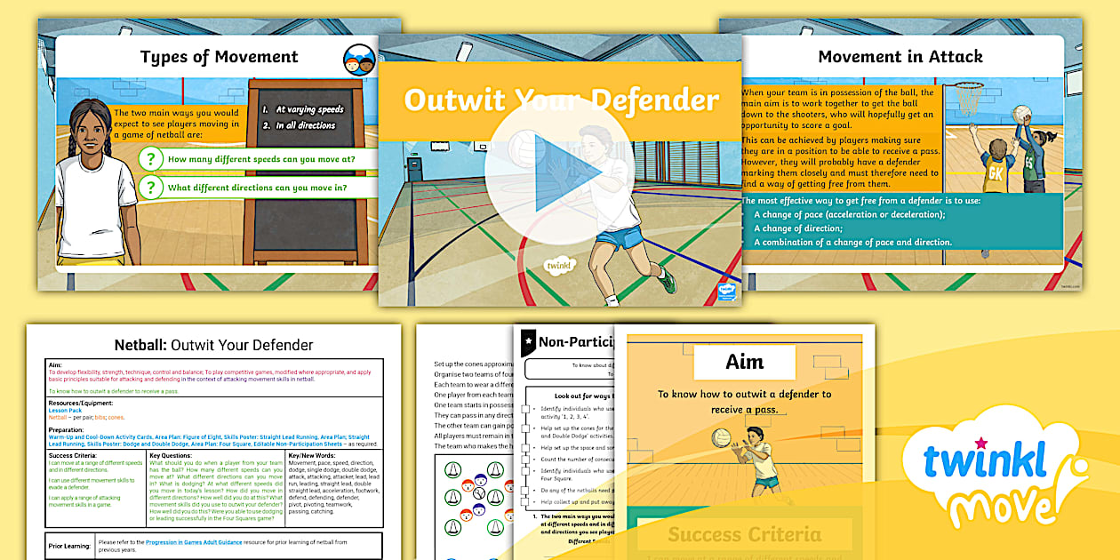 Dodging in Netball - Movement in Netball - Year 6 PE Lesson