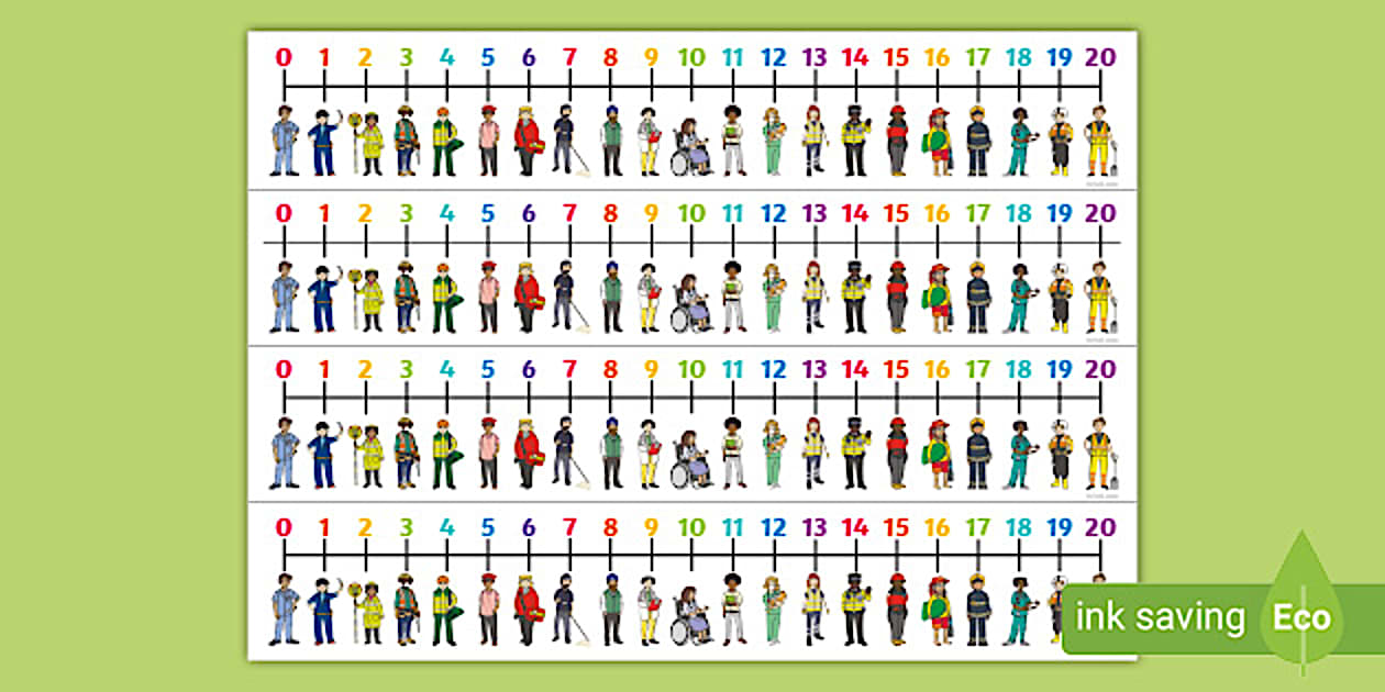 People Who Help Us Number Line (0-20) (teacher made)