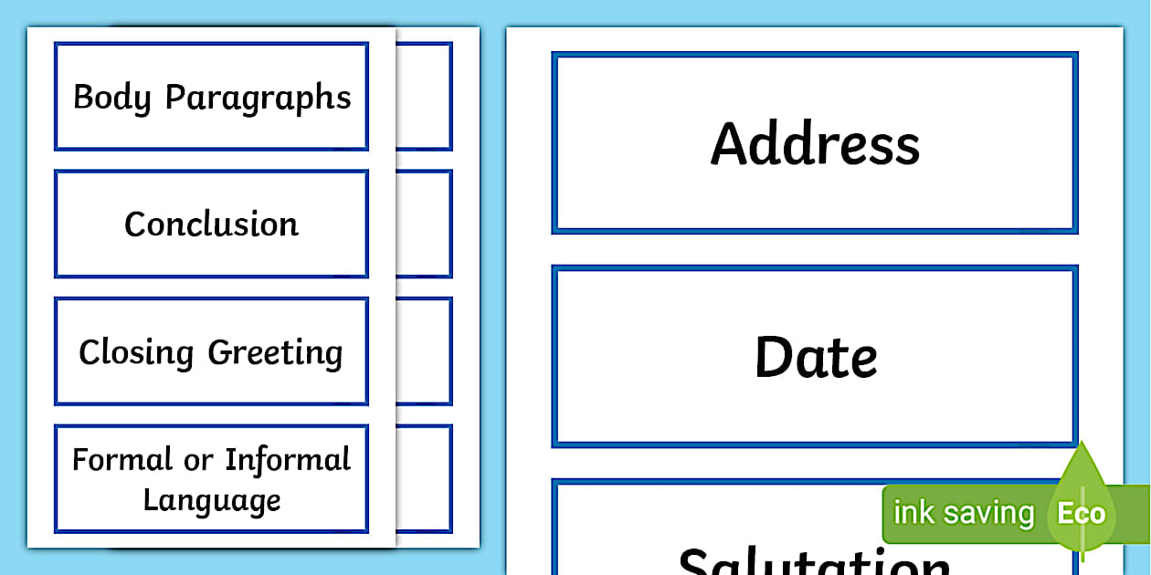 Level 3 Writing - Letter Writing Word Cards