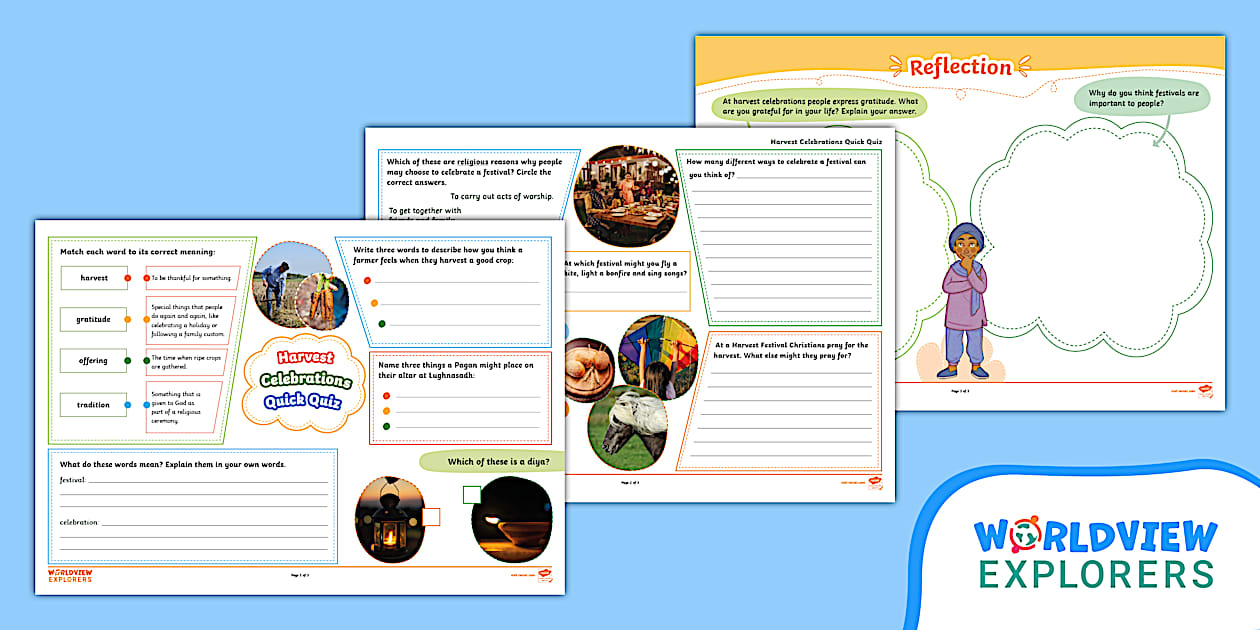 Harvest Celebrations Quiz & Reflection (teacher made)