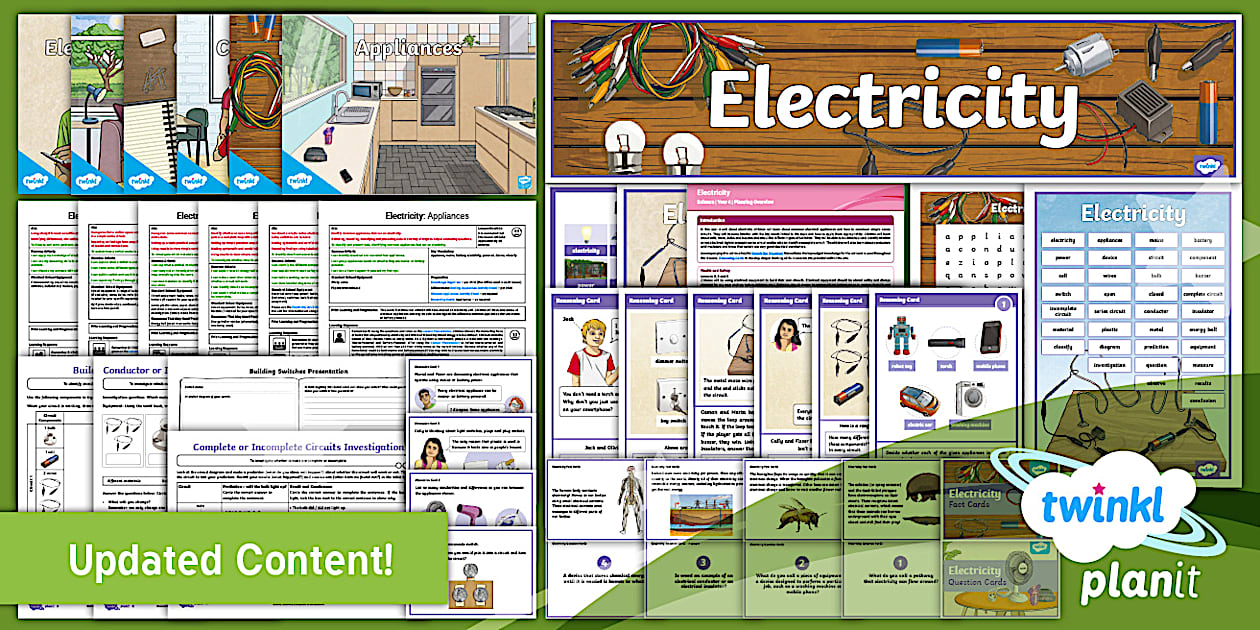 Science: Electricity: Year 4 Unit Pack (teacher made)