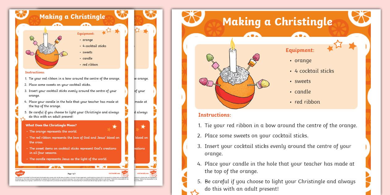 How To Make A Christingle Instructions - CfE Resources