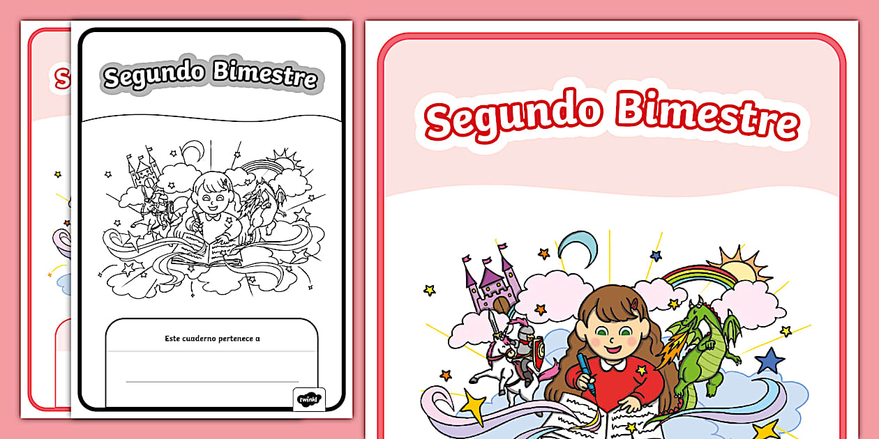 * NEW * Carátula del segundo bimestre para colorear | Twinkl
