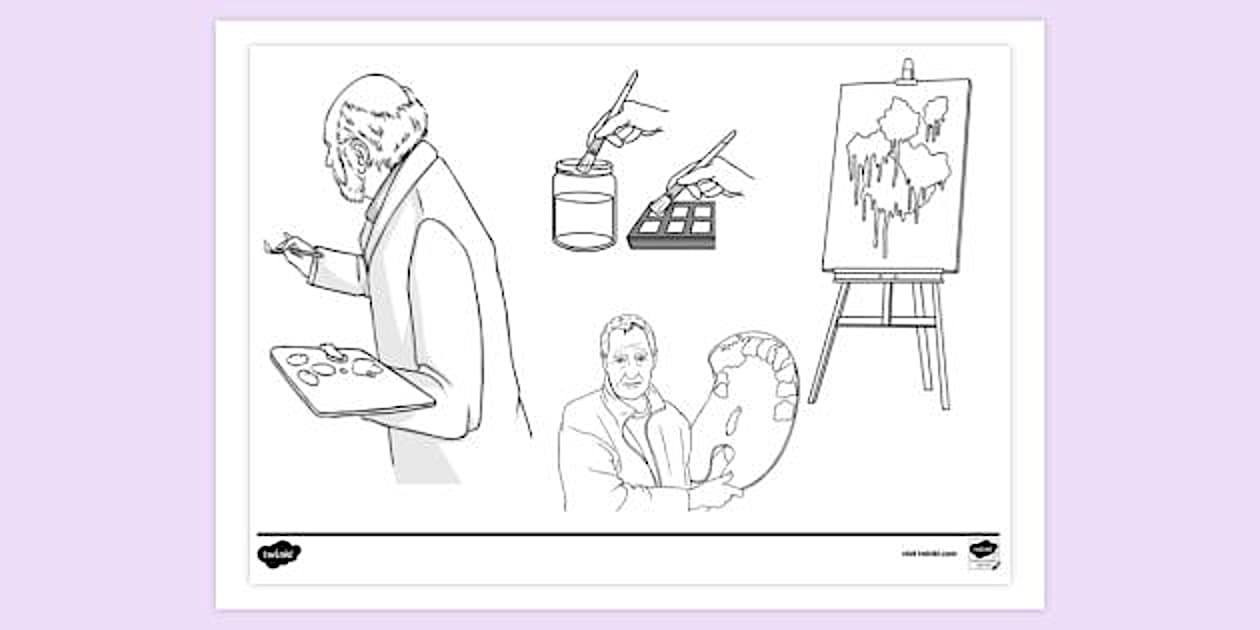 Artist Colouring Page | Colouring Sheets (teacher made)
