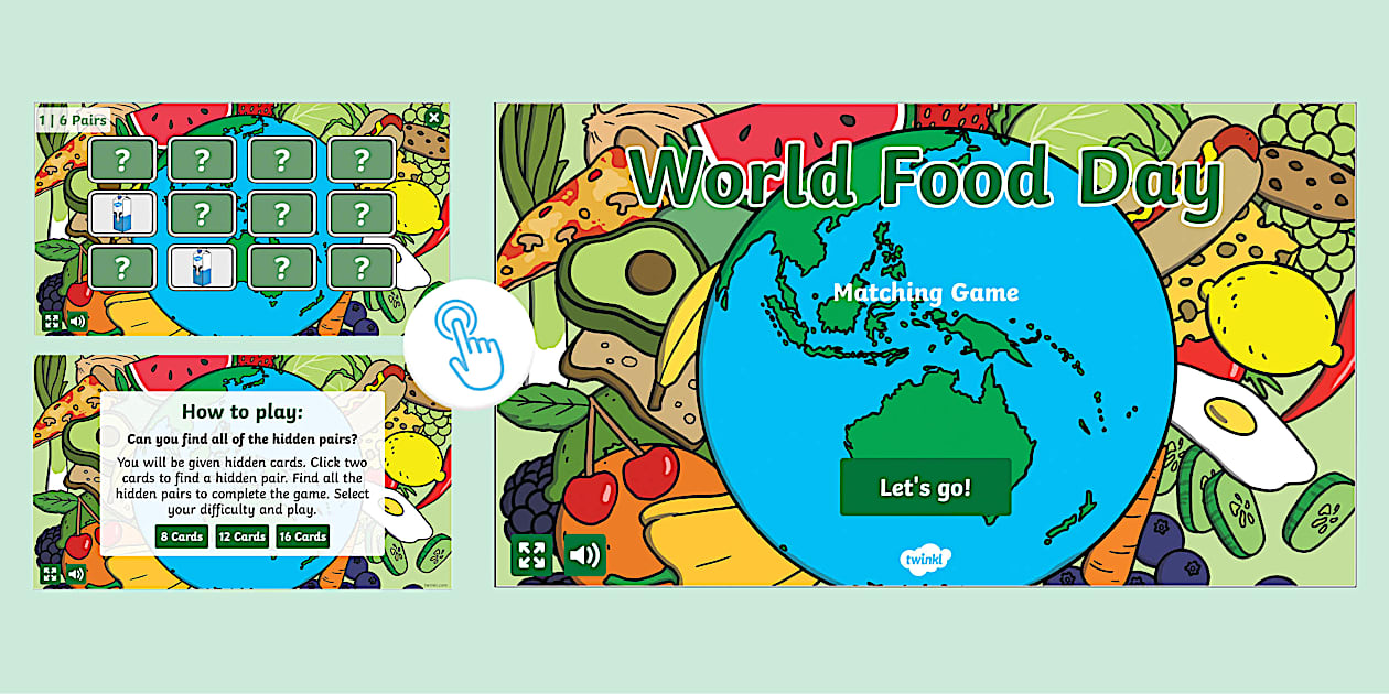 World Food Day Food Memory Game | Online Matching Game