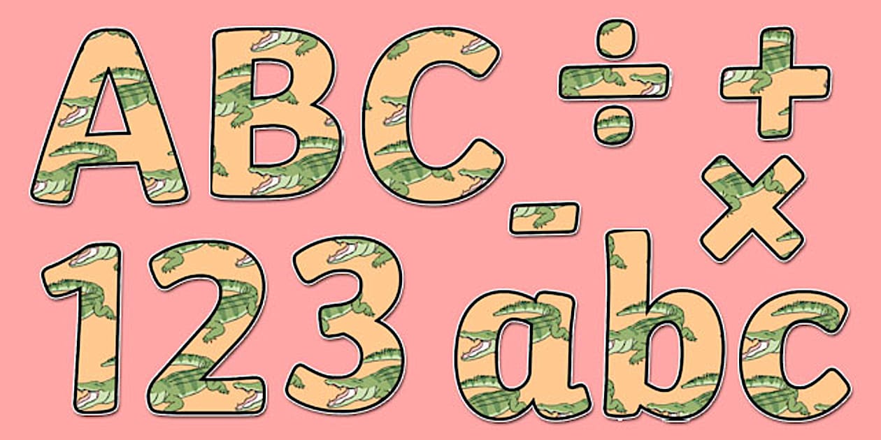 Crocodile Themed Display Lettering (teacher made) - Twinkl