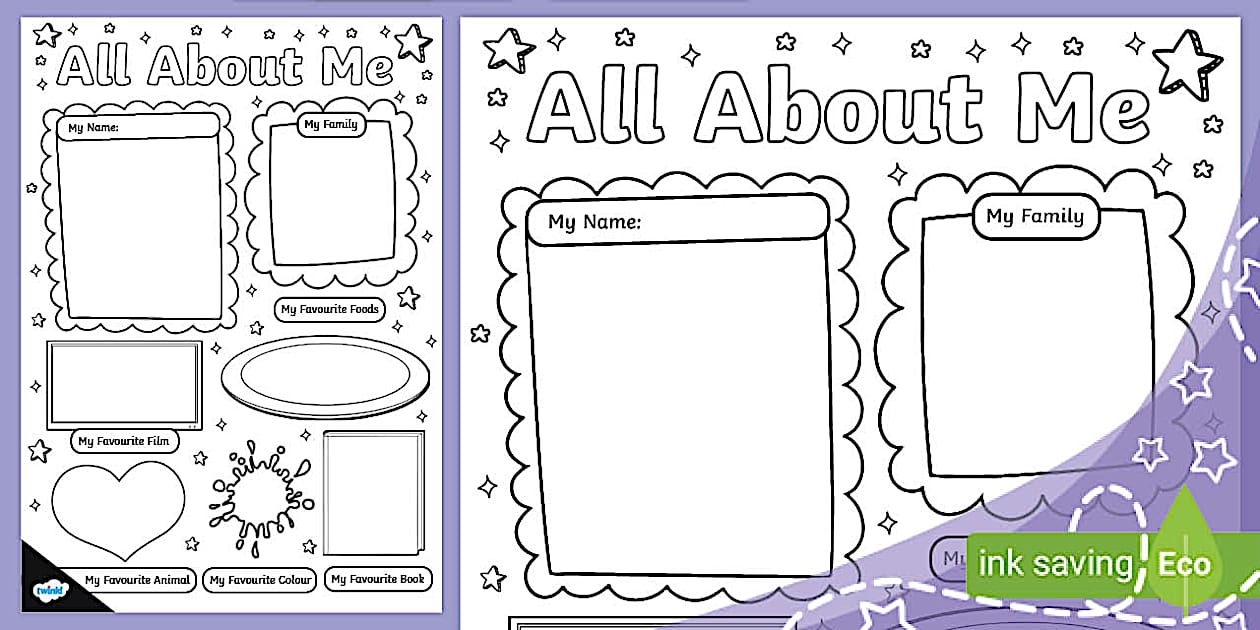 All About Me Doodle and Colour (Ages 5 - 7) (teacher made)