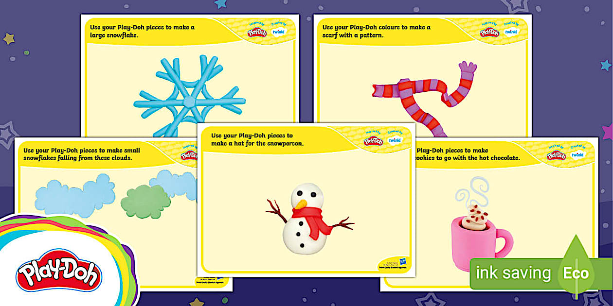 FREE! - Play-Doh: Winter Mats (teacher made) - Twinkl