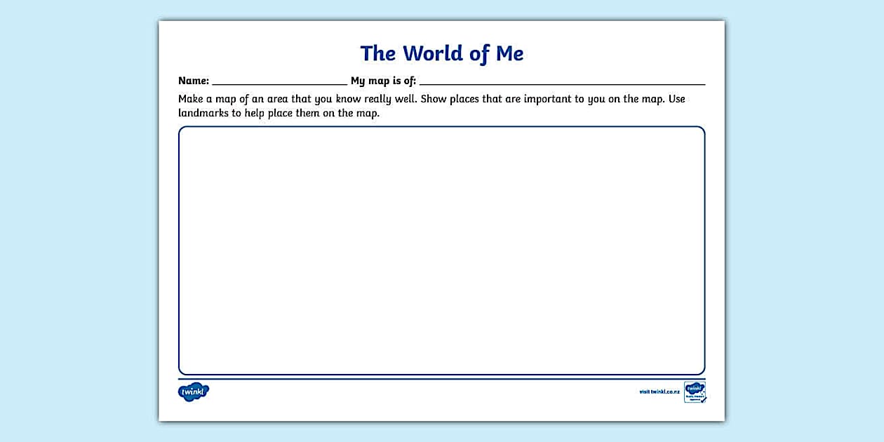 The World of Me Mapping Activity (teacher made) - Twinkl