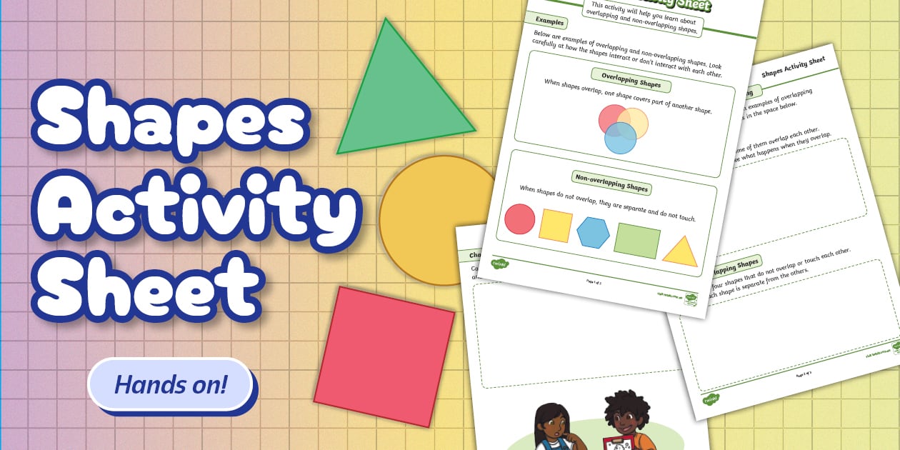 Shapes Activity Sheet for Drawing Shapes (teacher made)