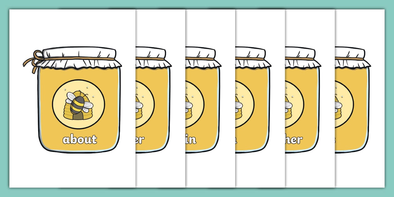 Tricky Words on Honey (teacher made) - Twinkl