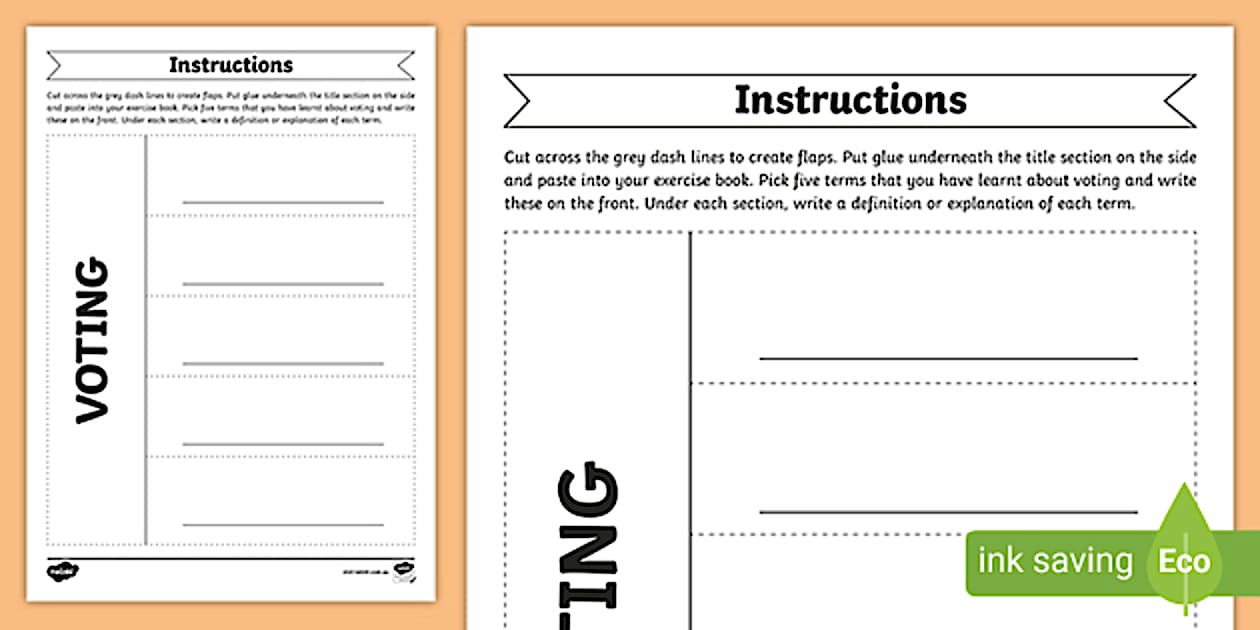 Voting Flap-Book (teacher made) - Twinkl