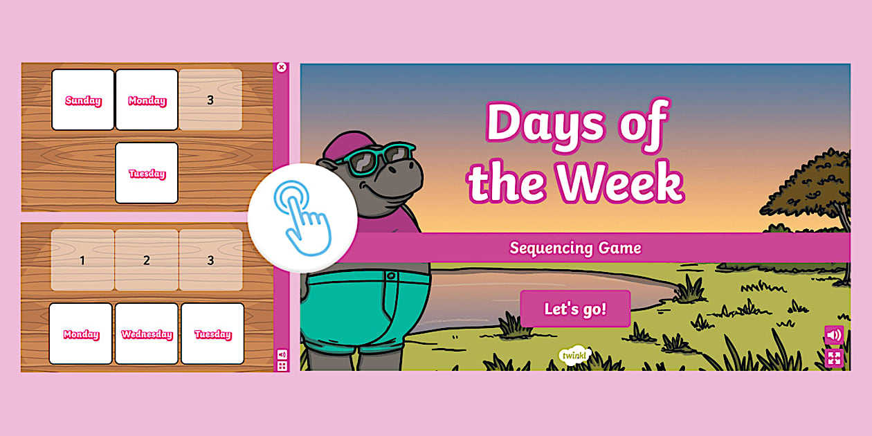 👉 Days of the Week KS1 Maths Sequencing Game - Twinkl